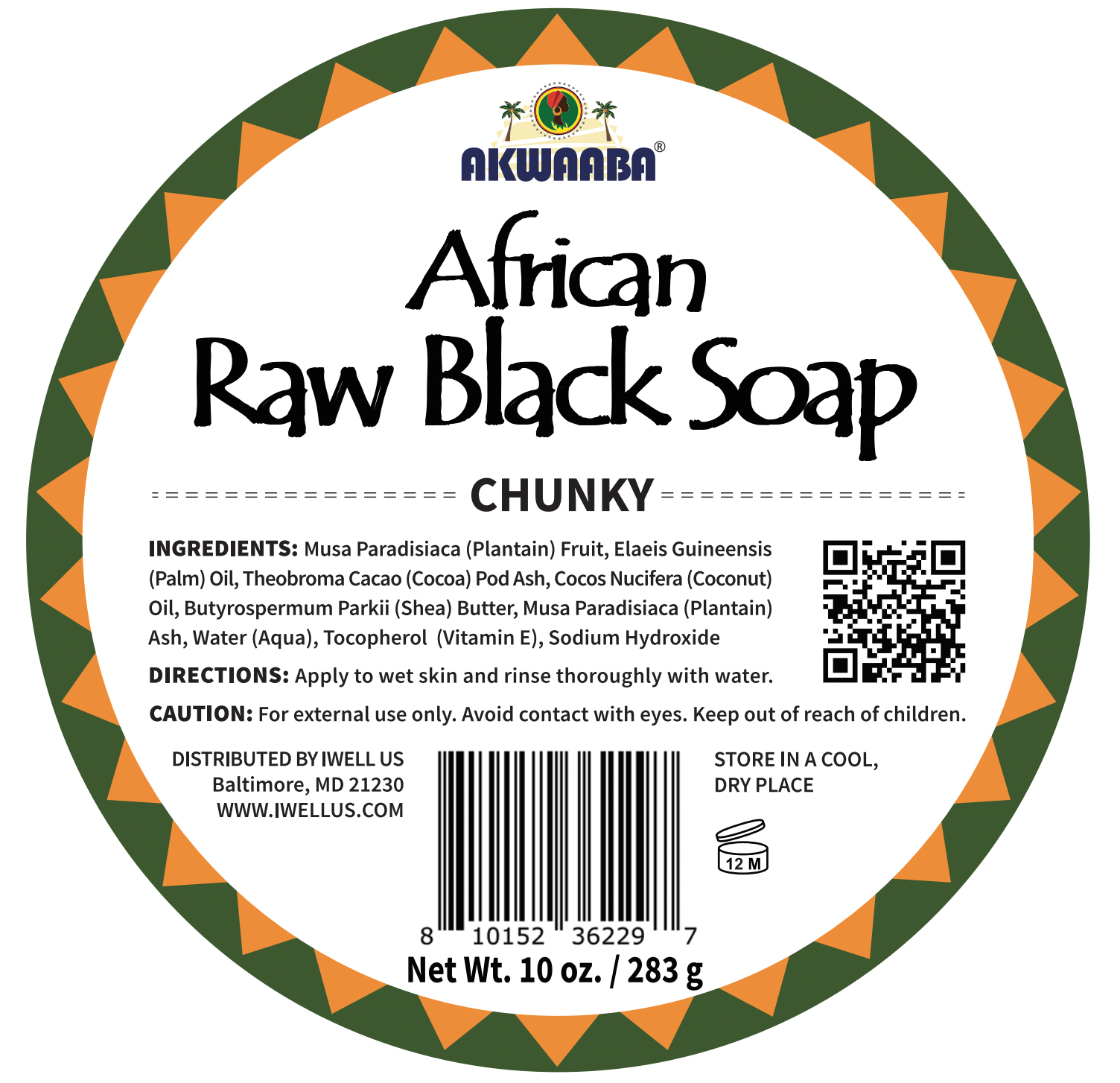African Raw Black Soap Chunk – IWELL US