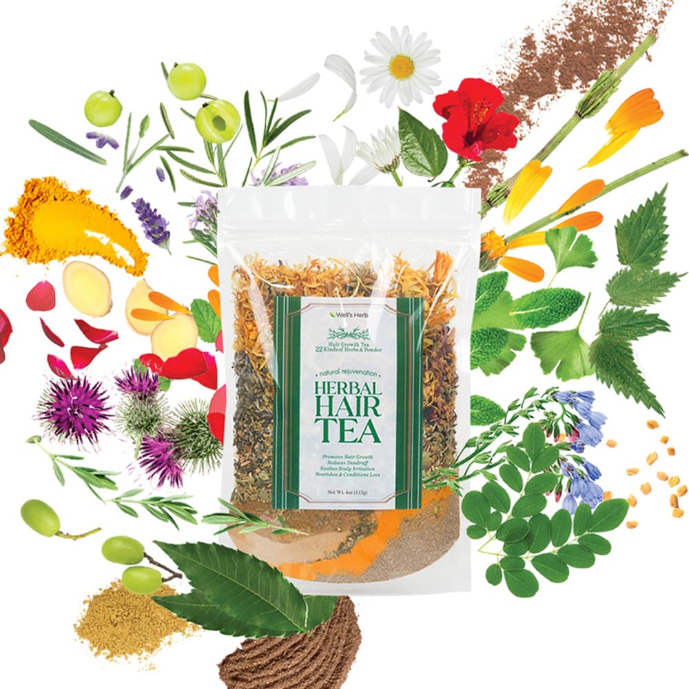 Well's Herb 22 Kinds Herbal Hair Tea | 4 oz. – IWELL US